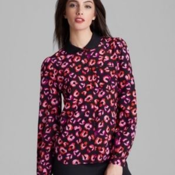 kate spade | Tops | Kate Spade Animal Print Buttondown Blouse 2 | Poshmark